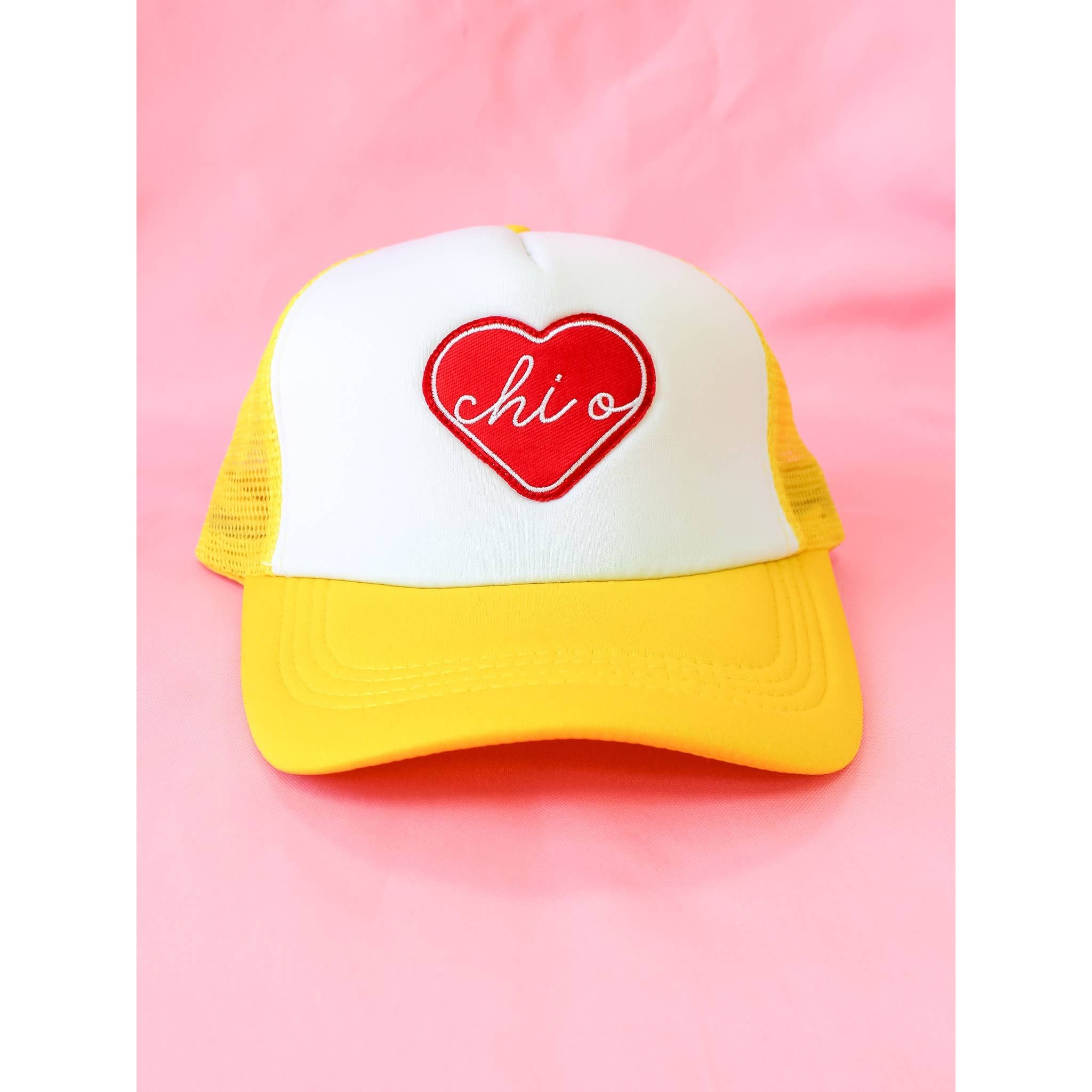 CHI OMEGA Sorority Heart Trucker Hat – Well Gifted